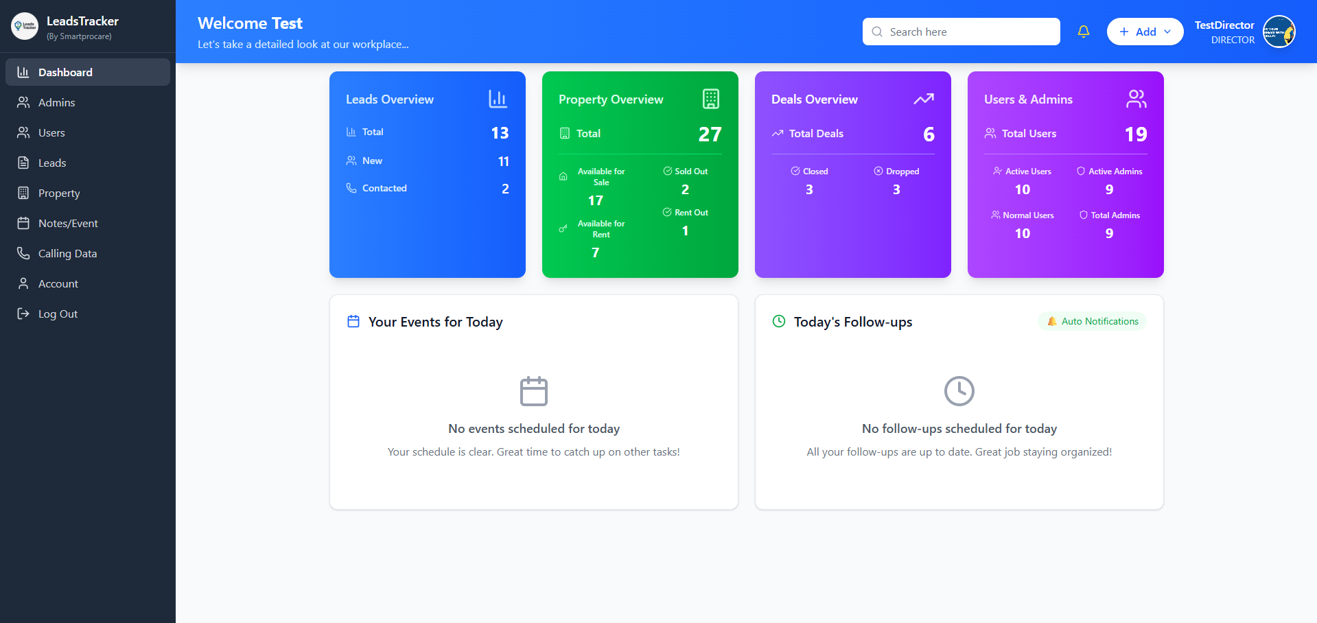 LeadsTracker CRM | Multi-Company Real Estate CRM